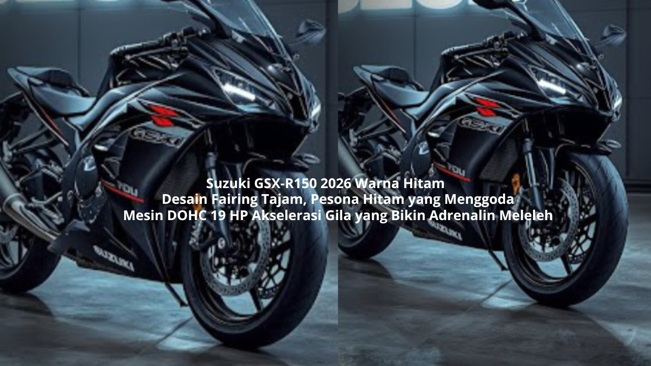 Suzuki GSX-R150 2026 Warna Hitam Terbaru Indonesia! Titan Black Super ...