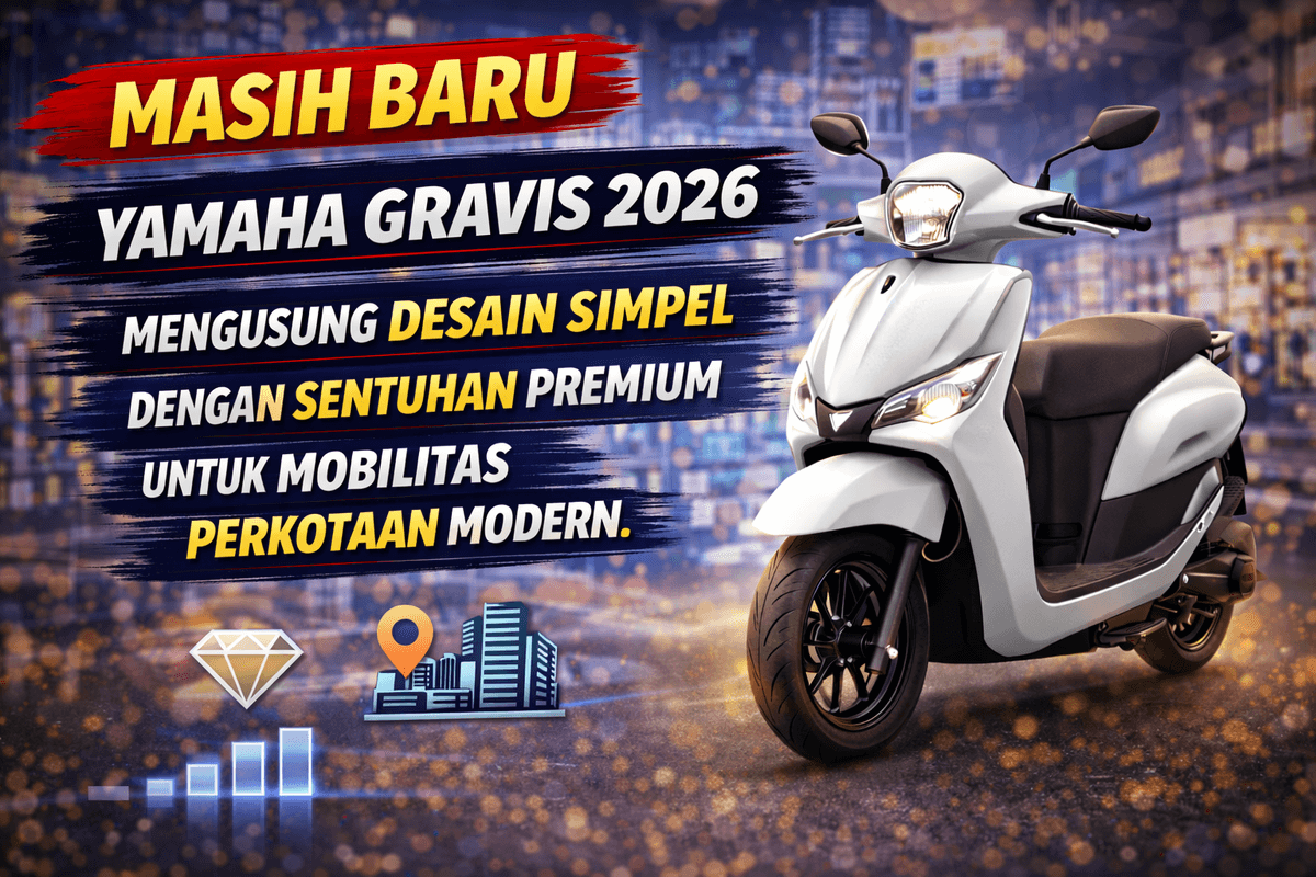 Terbaru Yamaha Gravis 2026 Tampil Kalem Tapi Mahal Auranya, Skuter ...