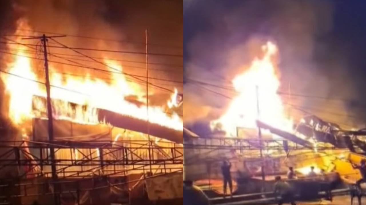 Pasar Silungkang Sawahlunto Dilalap Api! Puluhan Kios Hangus, Warga Panik