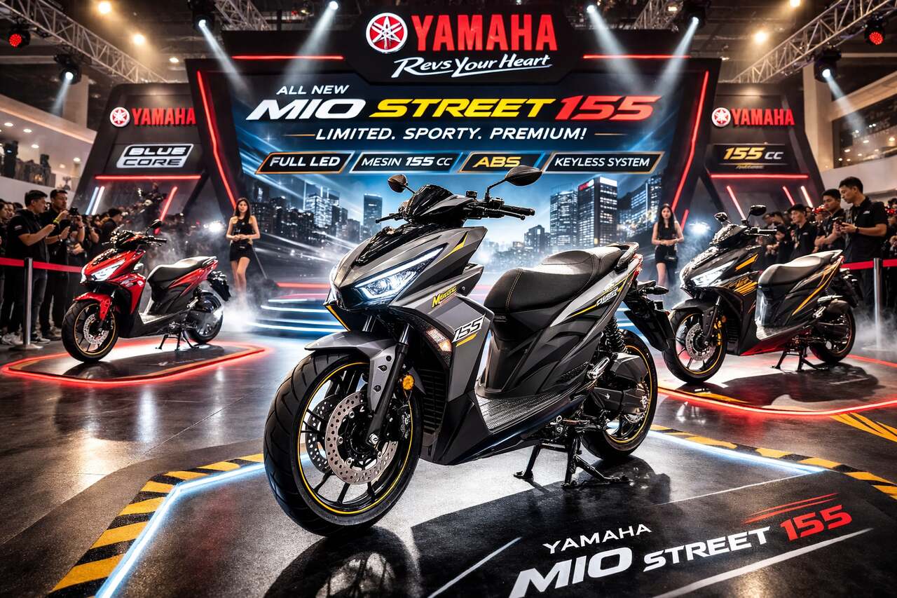 Yamaha Mio Street 155 Hadir Headlamp LED Tajam dan Mesin 155 CC ...