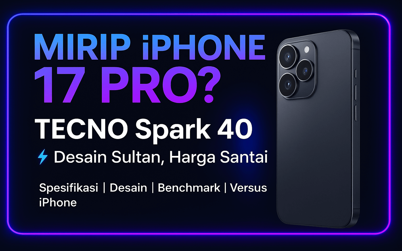 Terjangkau Tapi Premium! TECNO Spark 40 Bawa Feel iPhone 17 Pro dengan ...