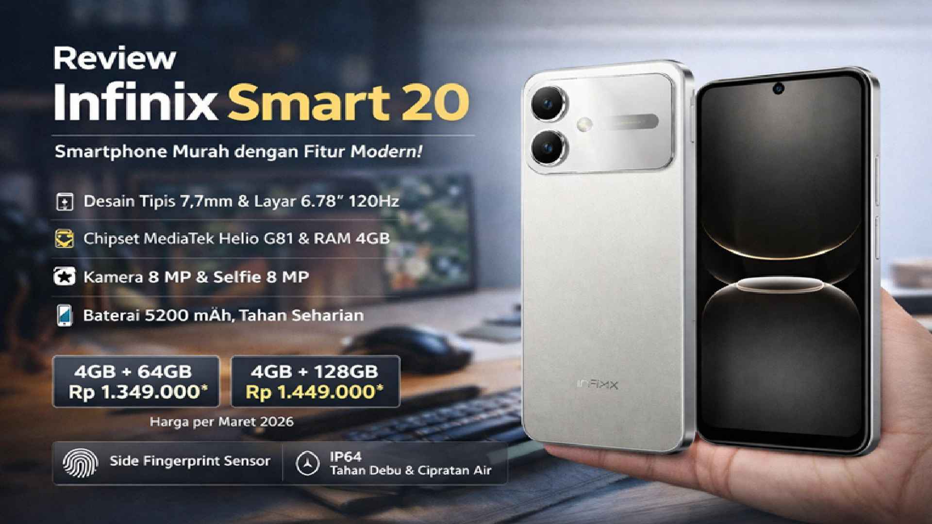 Review Infinix Smart 20: HP Murah Rasa Flagship? Layar 120Hz dan ...