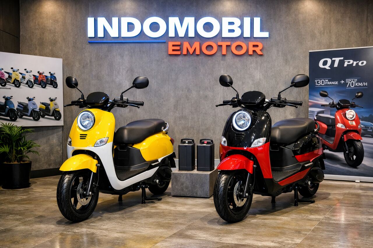 Harga Cuma Rp15 Jutaan Indomobil Emotor QT dan QT Pro 2026 Resmi ...