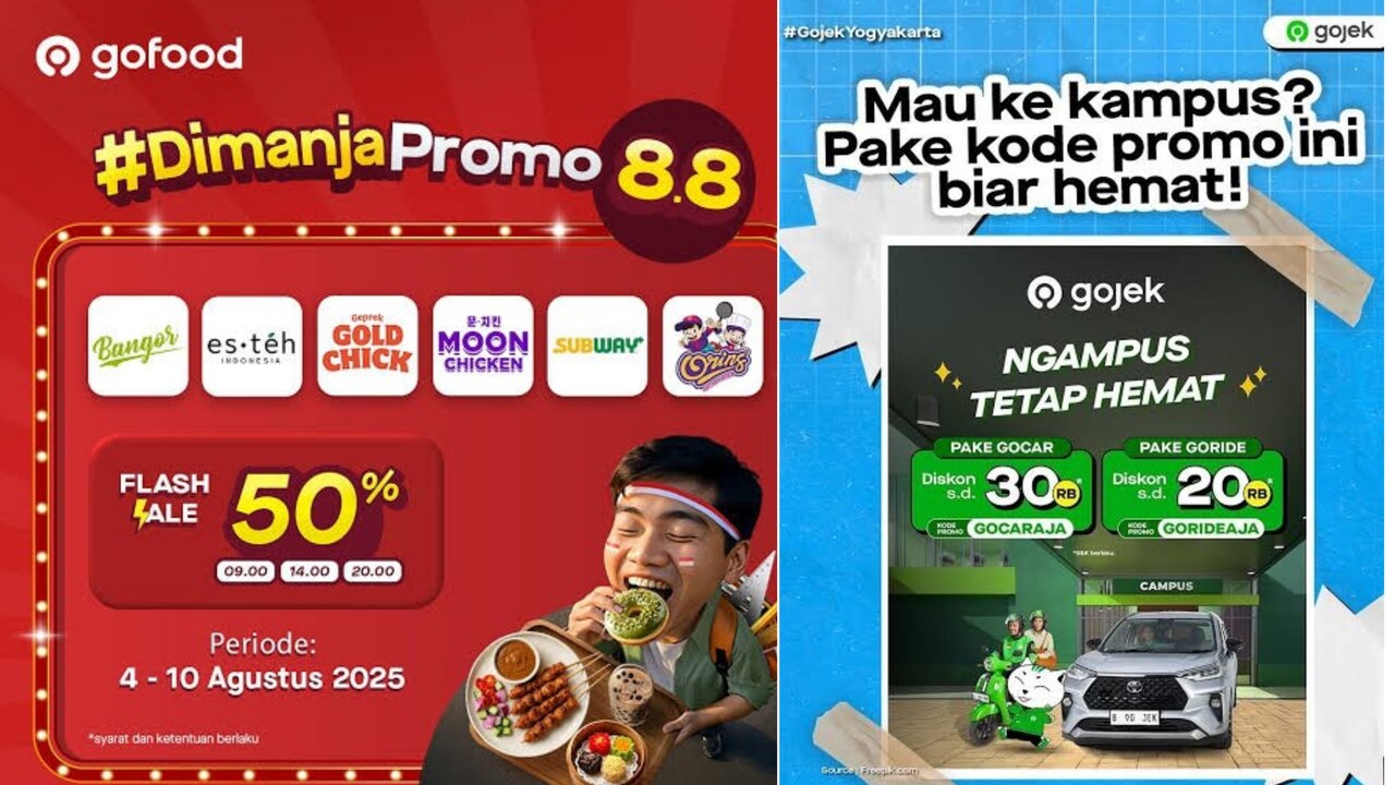 Cek, 16 Kode Promo Gojek Hari ini 6 Agustus 2025, GoRide Diskon Rp5 ...