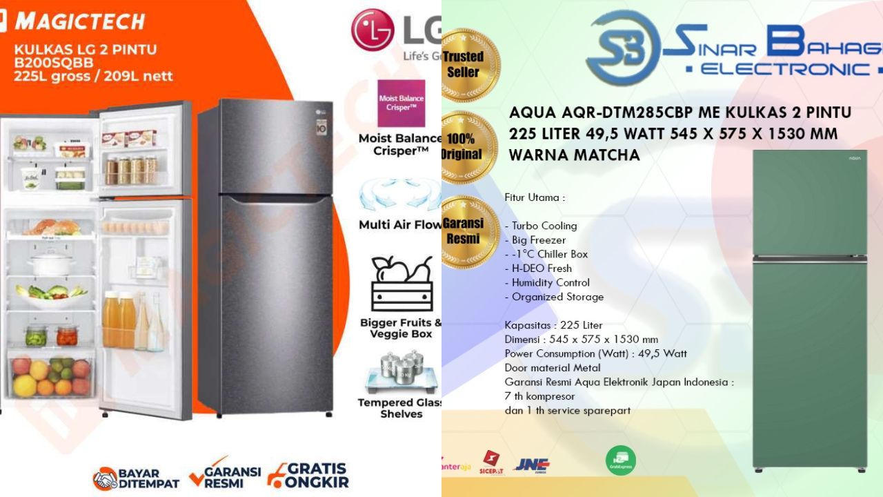 5 Rekomendasi Kulkas 2 Pintu Low Watt Terbaik 2025, Hemat Listrik dan ...