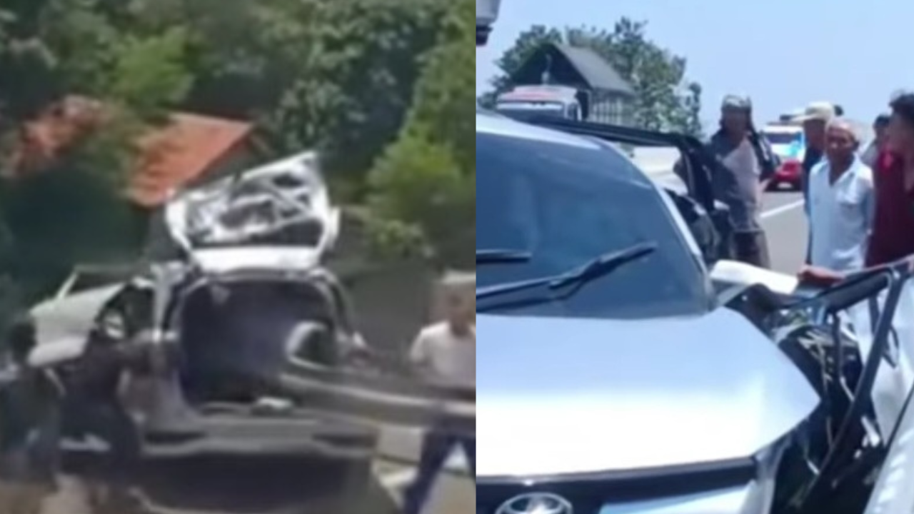 Ngeri! Besi Pembatas Tembus Kabin 2 Bus di Tol Brebes KM 264, Penyebabnya?