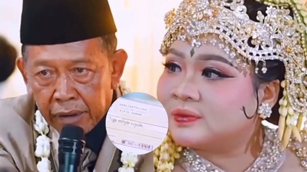 Viral Kakek 74 Tahun Nikahi Gadis 24 Tahun Dengan Mahar Cek 3 Miliar