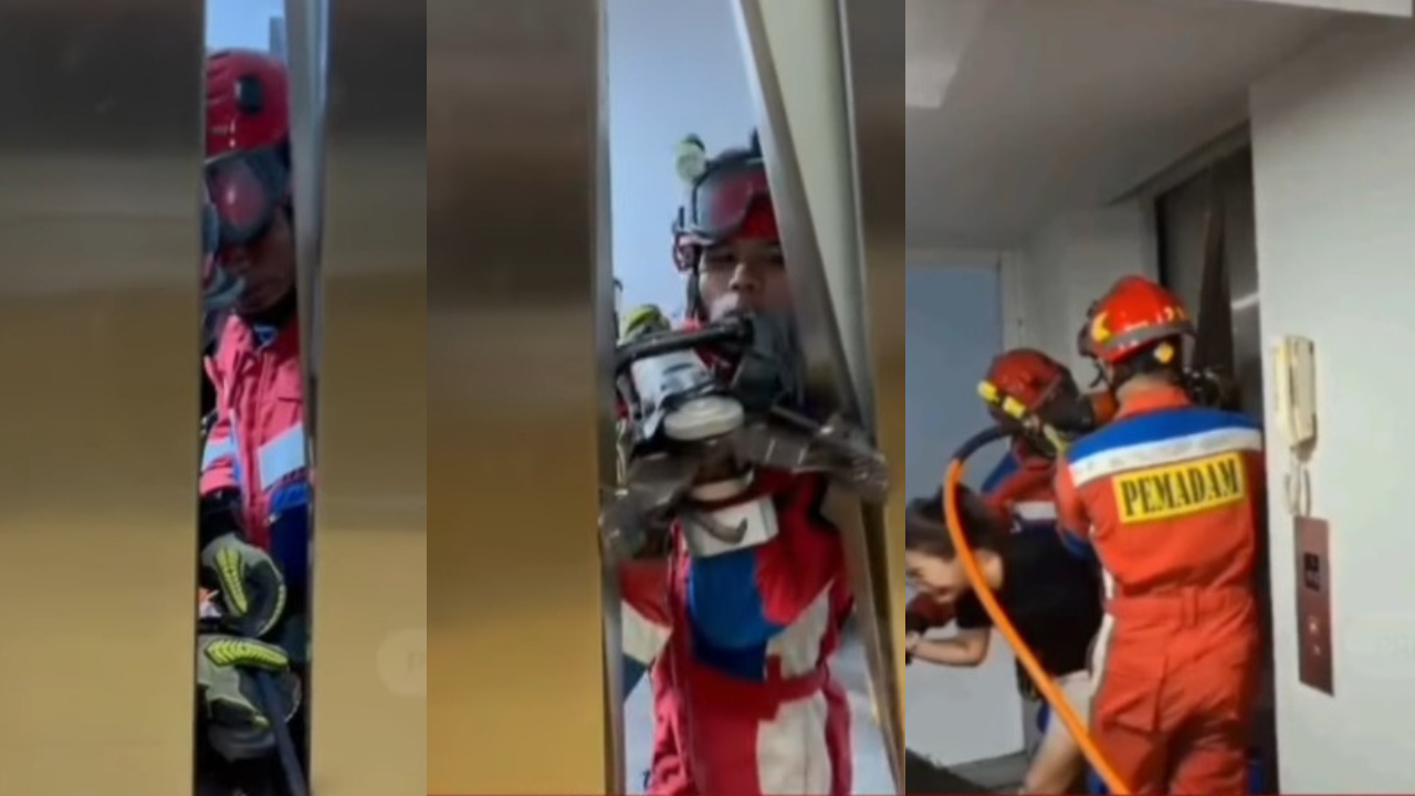 Aksi Heroik Terekam Kamera! Damkar Gerak Cepat Selamatkan Wanita ...